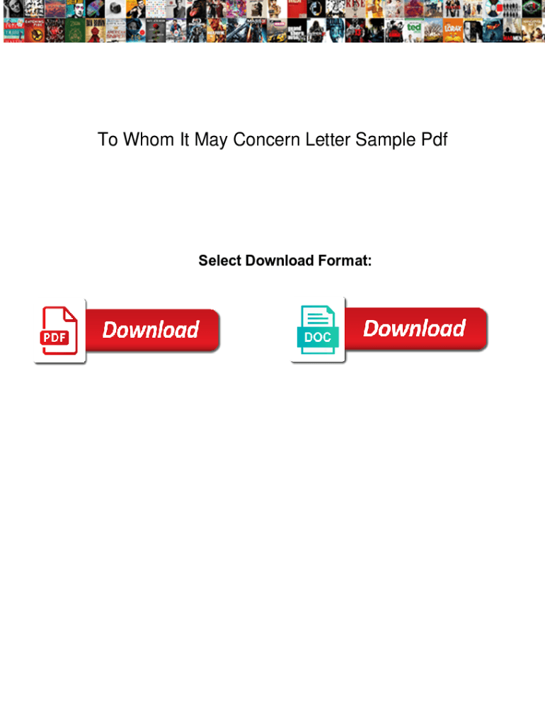 Fillable Online To Whom It May Concern Letter Sample Pdf. To Whom It May Concern Letter Sample ...