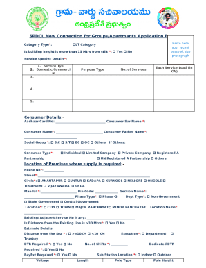 Application - New Connection for Groups or Apartments ... Doc Template ...