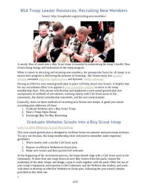 BSA Scout Recruiting: A Simple Guide To Growing Your Troop Doc Template ...