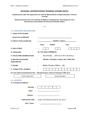 Fillable Online National Apprenticeship Training Scheme (NATS) Fax ...