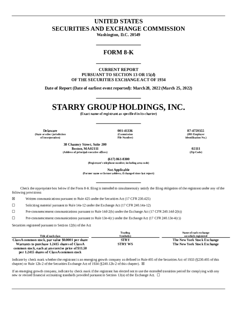 starry group holdings, inc. - cloudfront.net Doc Template | pdfFiller