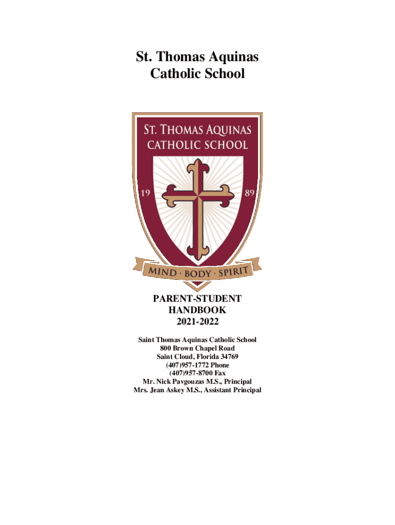 Fillable Online St. Thomas Aquinas Catholic School - Squarespace Fax ...
