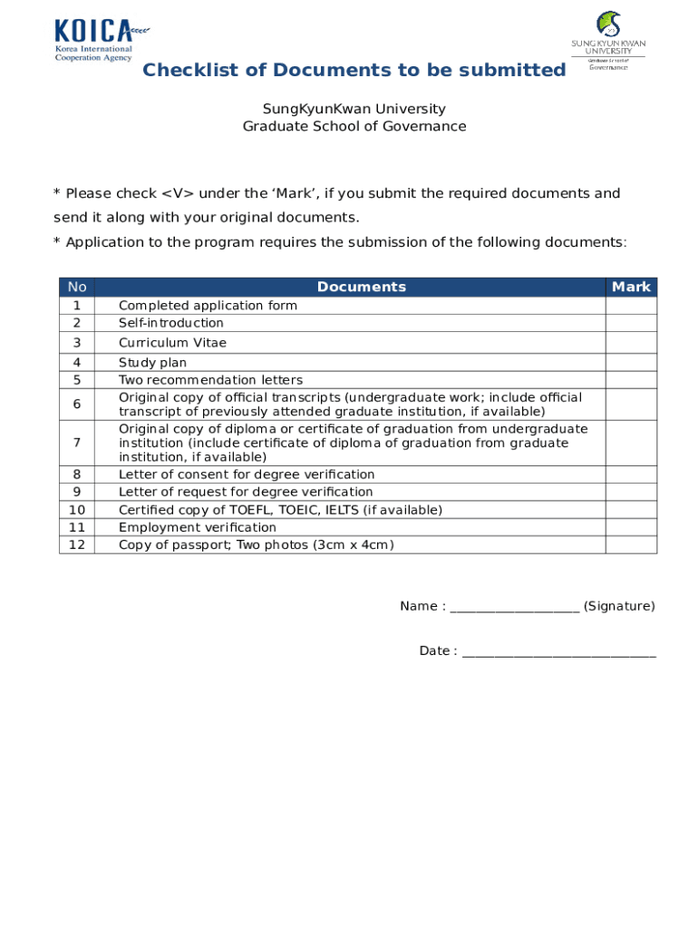 Application Documents - Graduate & Postdoctoral Studies Doc Template | pdfFiller