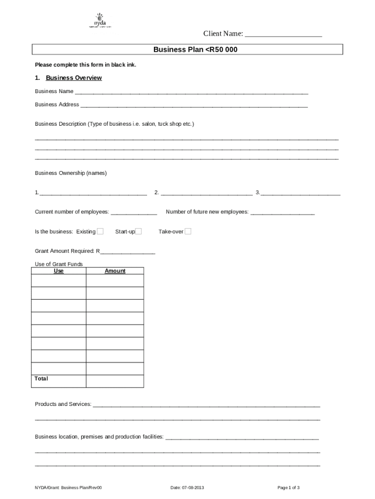 Free Hair and Beauty Salon Sample Business Plan Doc Template | pdfFiller