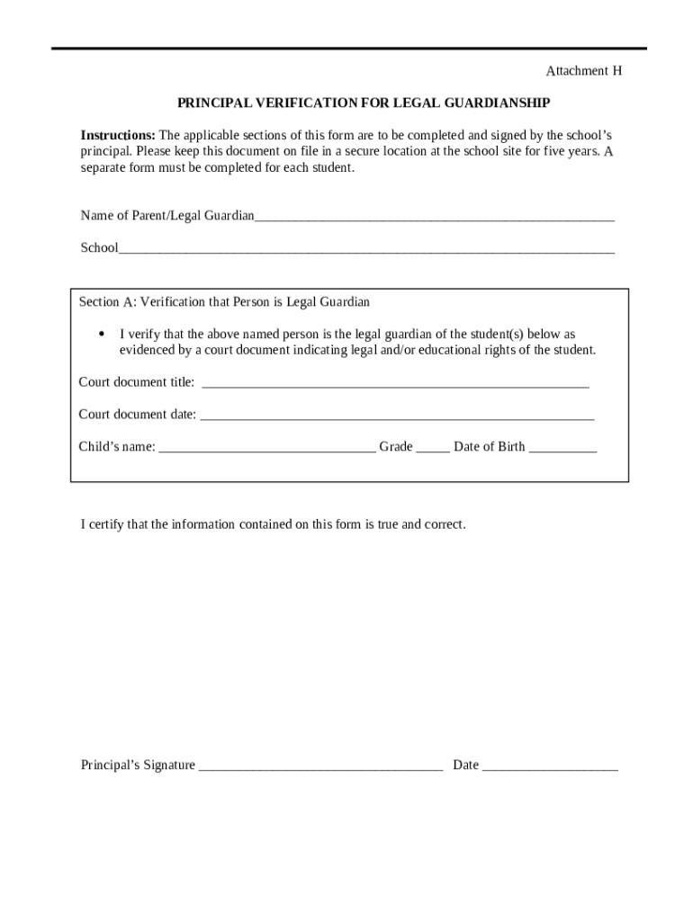 ATTACHMENT H Legal Guardian Verification .docx Doc Template | pdfFiller