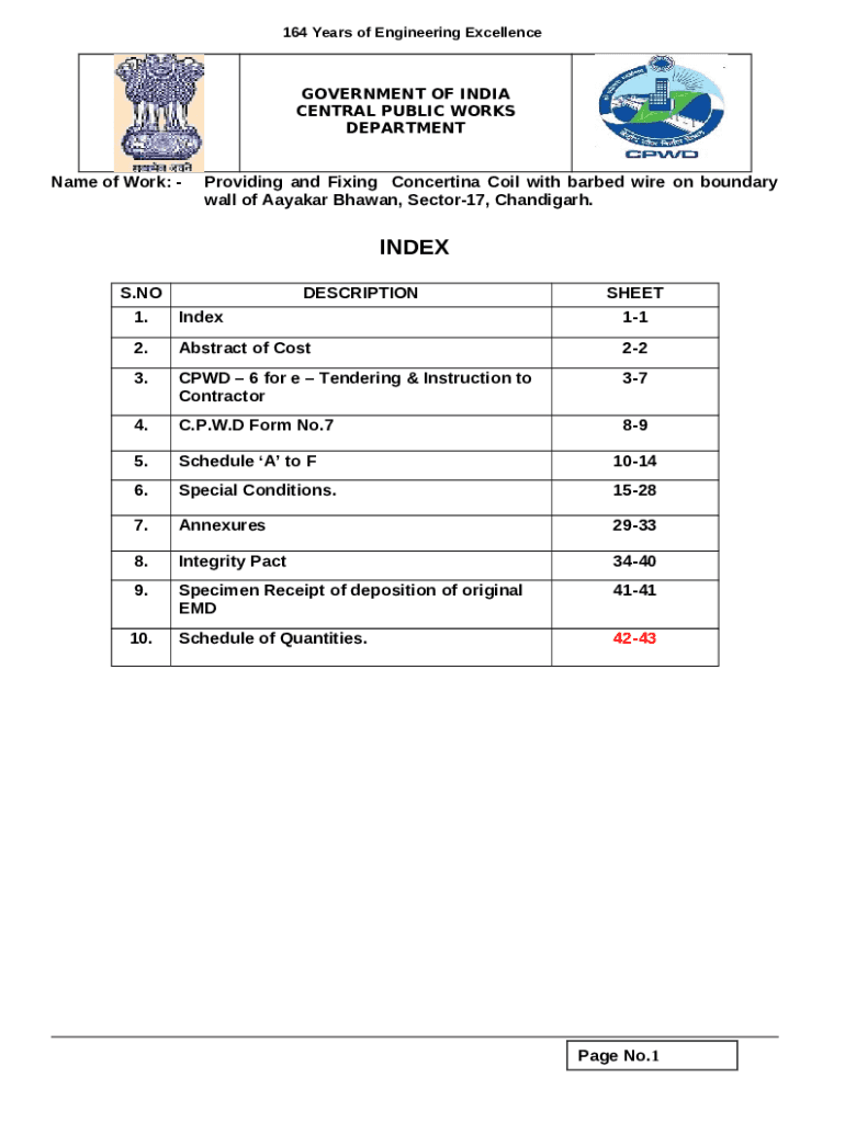 BOQ for Providing and fixing of concertina coil fencing over ... Doc ...