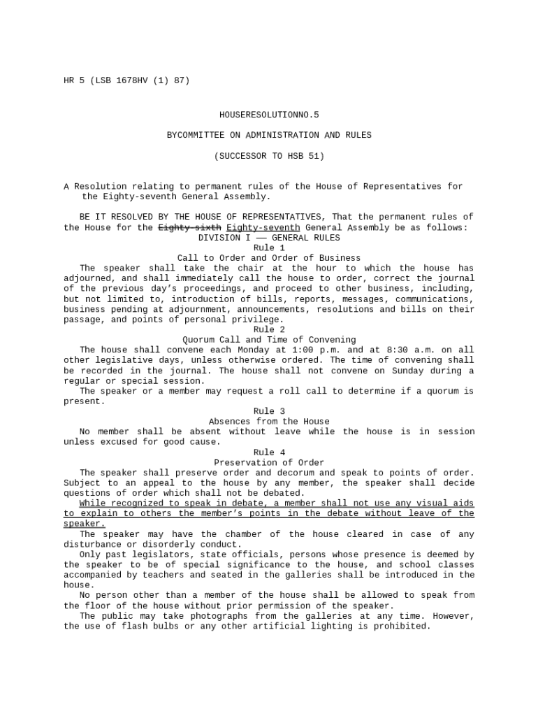 H5399 - State of Rhode Island General Assembly Doc Template | pdfFiller