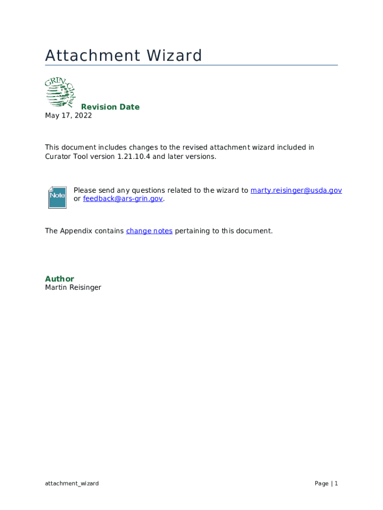 Attachment Wizard - GRIN-Global Doc Template | pdfFiller