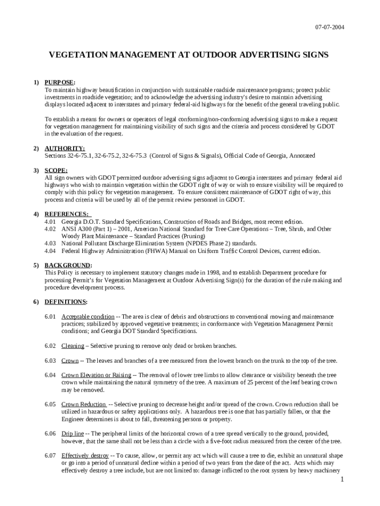Bureau of Right of Way - Vegetation Management Policy - KDOT Doc ...