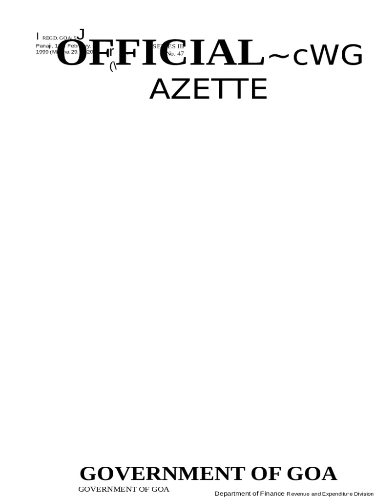 government of goa Doc Template | pdfFiller