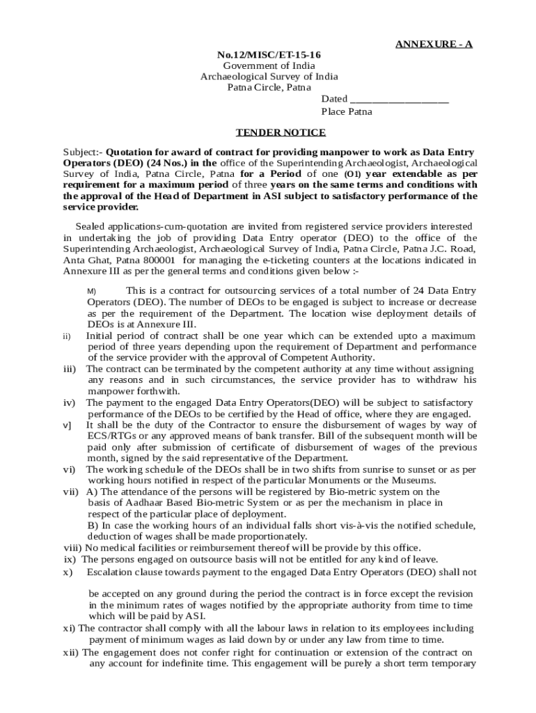 Request for Proposal for E Agencies for Providing Manpower ... Doc ...