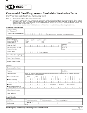 The AIB Visa Corporate and Business Cards Application Doc Template ...