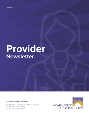Fillable Online Newsletter - Providers of Community Health Choice Fax ...