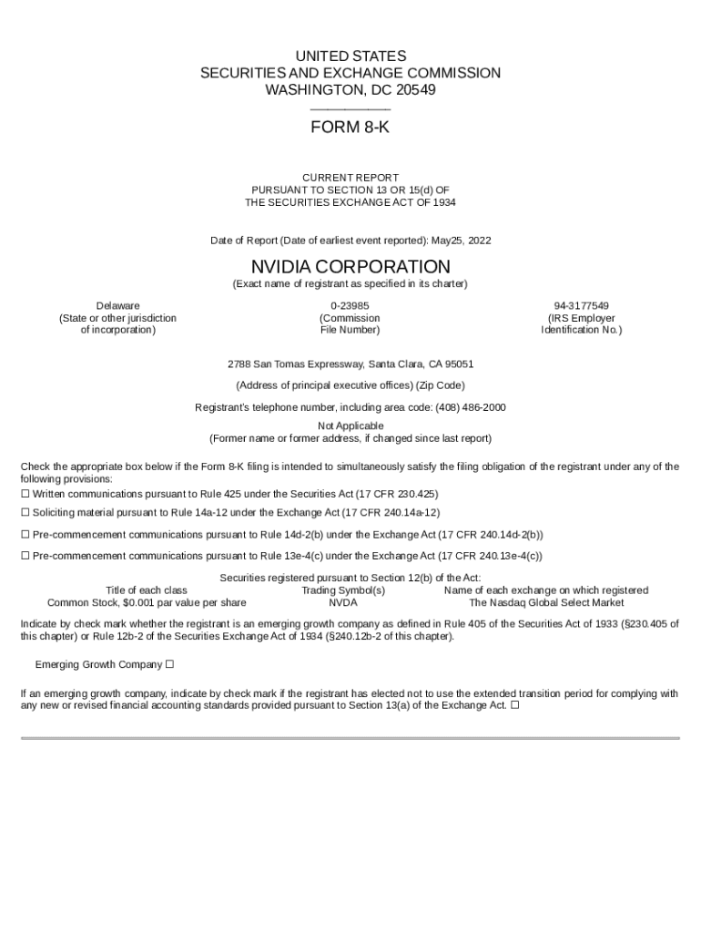 NVIDIA CORP ( - cloudfront.net Doc Template | pdfFiller