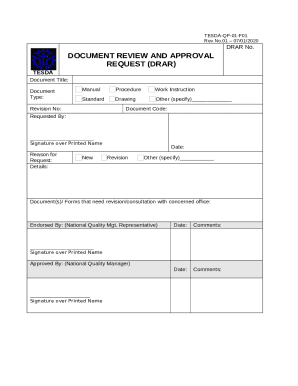 TESDA QMS Prescribed s Doc Template | pdfFiller