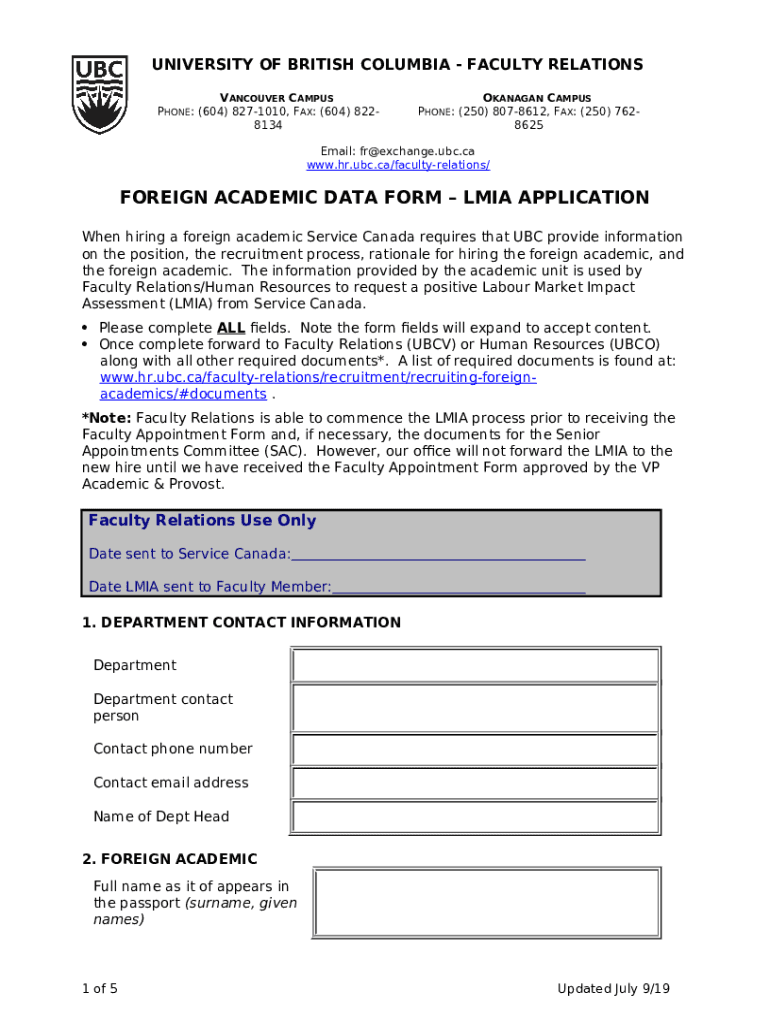 Reduced Appointments - hr ubc Doc Template | pdfFiller