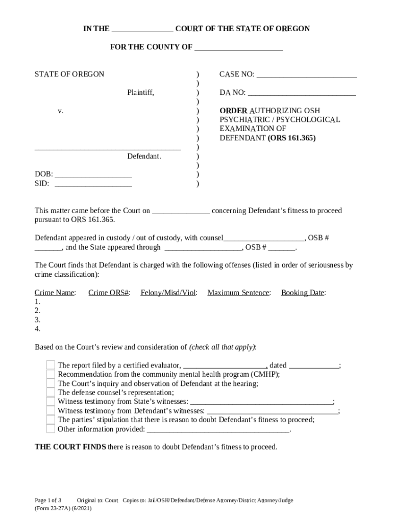 Judge orders Oregon State Hospital to discharge some ... - OPB Doc ...