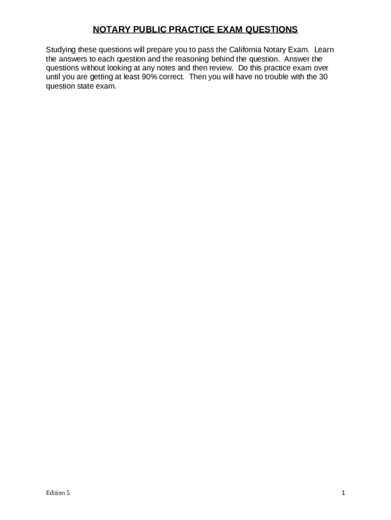 State Exam Practice Tests Doc Template | pdfFiller