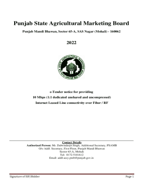 Fillable Online mandiboard nic Punjab State Agricultural Marketing ...