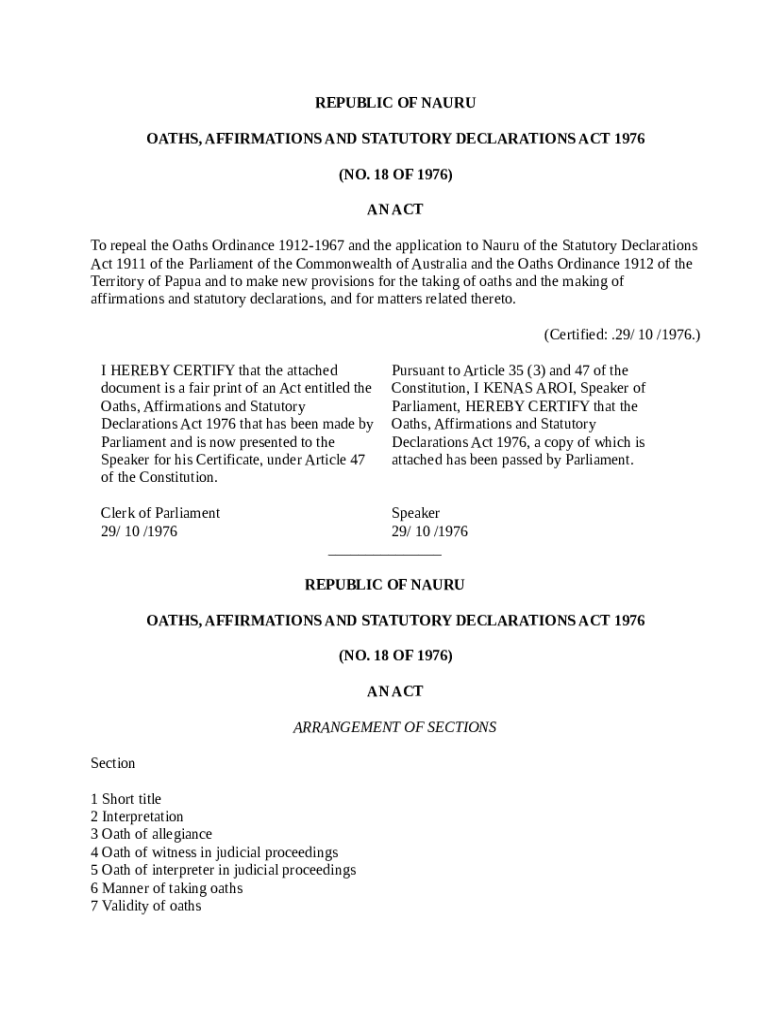 Oaths, affirmations, declarations and more: who can sign what? Doc ...