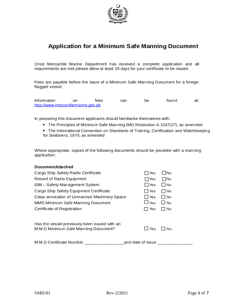 Minimum Safe Manning Certificate - ClassNK Doc Template | pdfFiller