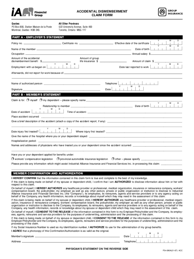 Fillable Online Travel claim forms - Qubec Blue Cross Fax Email Print ...