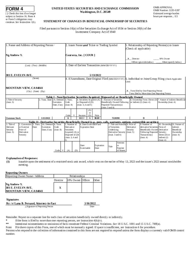 Coursera, Inc Doc Template | pdfFiller