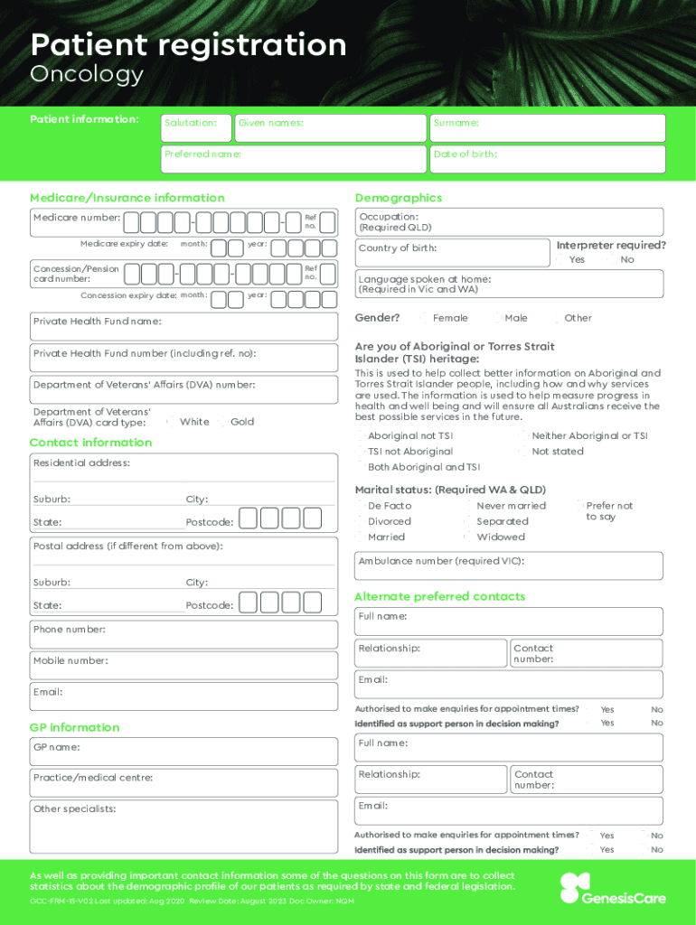 Fillable Online New Patient's Registration Form Fax Email Print - pdfFiller
