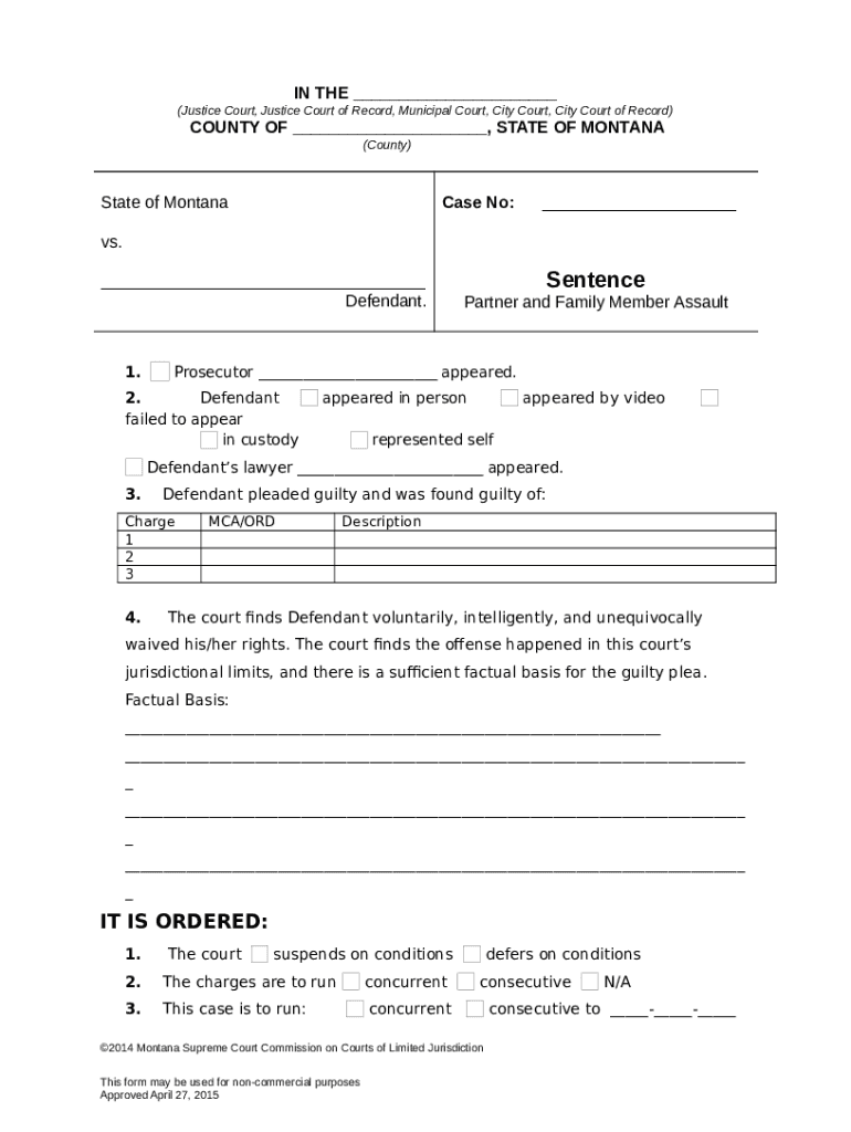 Justice Court - Park County Montana - courts mt Doc Template | pdfFiller