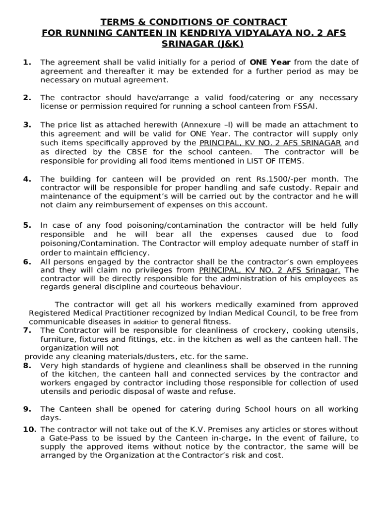 Tender to be submitted by the Tenderer. - Srinagar Doc Template | pdfFiller