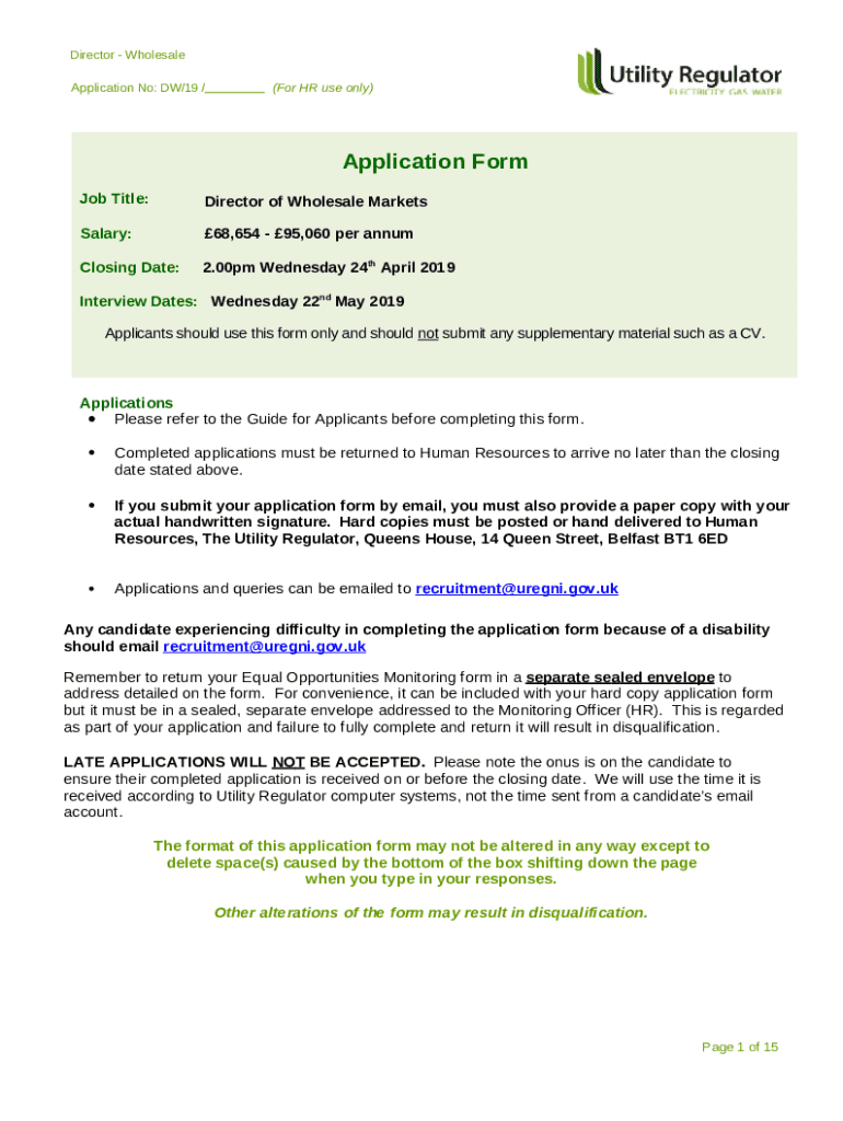 application-.docx - Utility Regulator Doc Template | pdfFiller