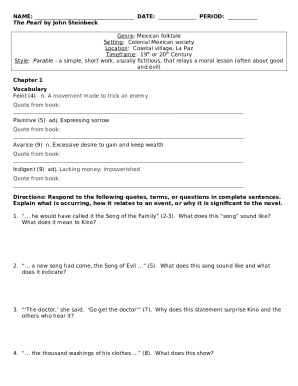 Setting of The Pearl by John SteinbeckSummary & Context Doc Template ...