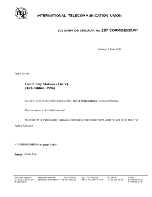 ITU List of Ship Stations and Maritime Mobile Service Identity ... Doc ...