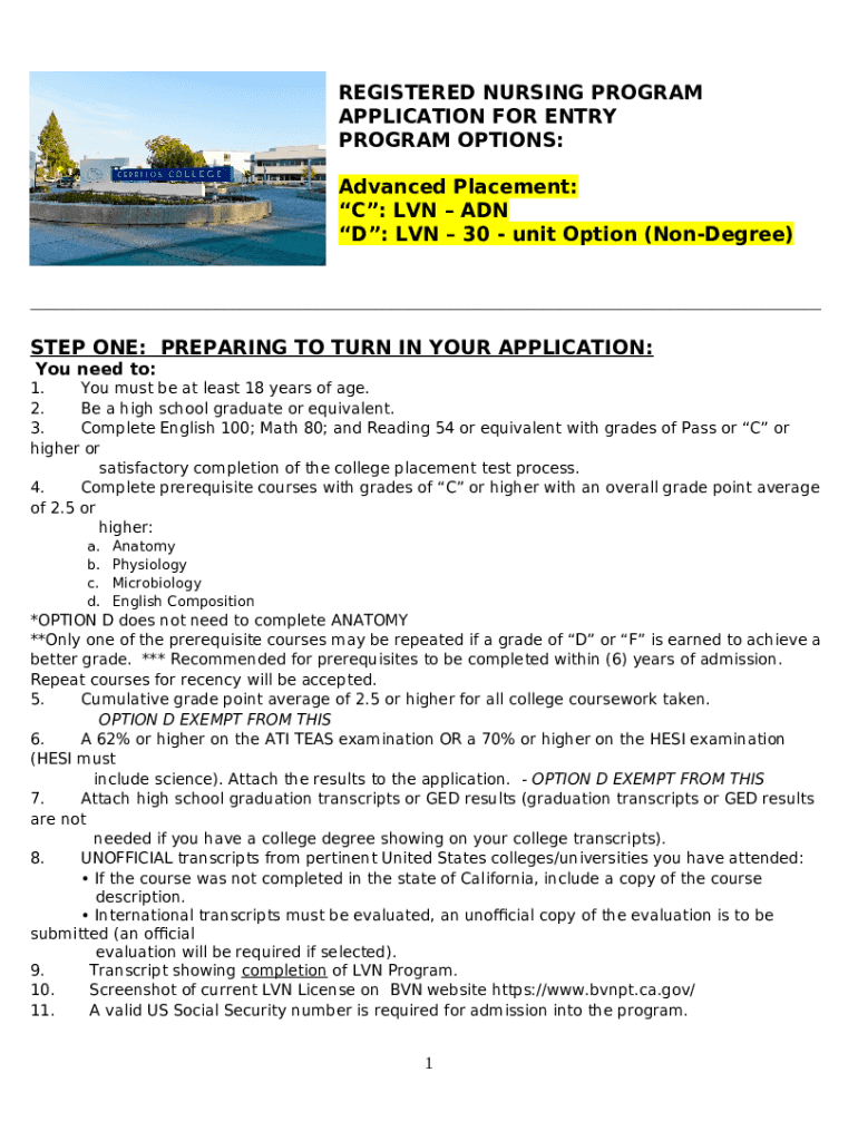Cerritos College Nursing Department Program Ination ... Doc Template | pdfFiller