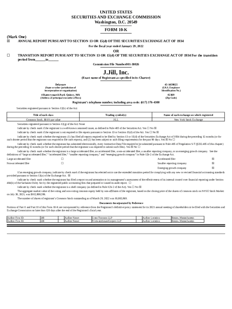 J.Jill, Inc. (. EDGAR Online Pro Doc Template | pdfFiller