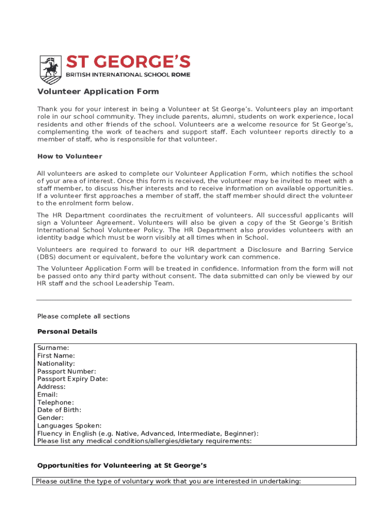 14-1 Volunteers Doc Template | pdfFiller