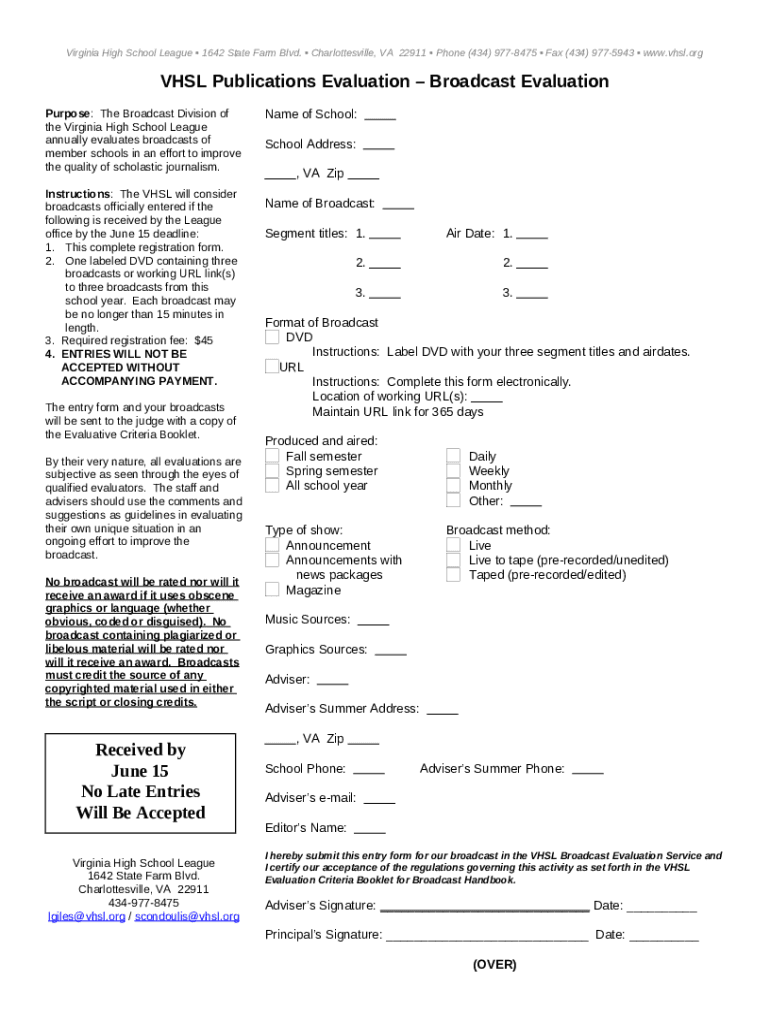 Online vhsl VIRGINIA HIGH SCHOOL LEAGUE 1642 State ... Doc Template ...