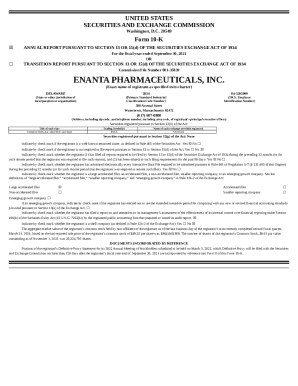 ENANTA PHARMACEUTICALS INC (. EDGAR Online Pro Doc Template | pdfFiller