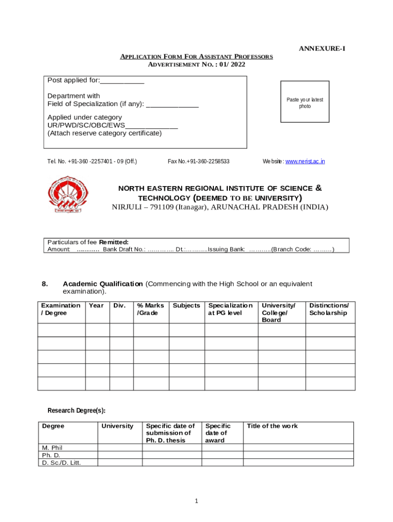 Specialty Project Manager IDepartment of Disability and ... - nerist ac ...