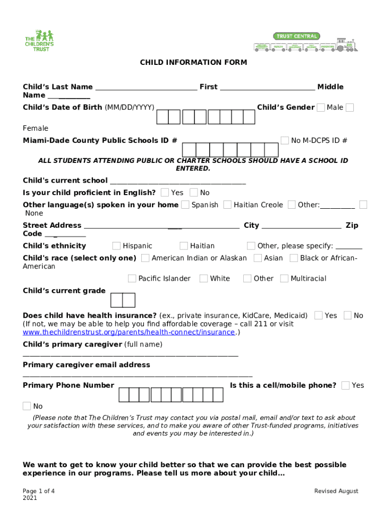 Child Ination - O'Farrill Learning Center Doc Template | pdfFiller