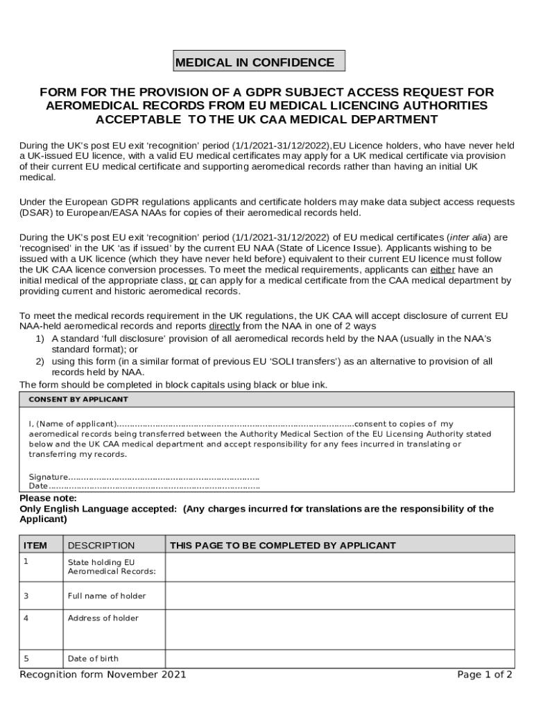 EU NAA to UK Medical Conversion report V3 Doc Template | pdfFiller