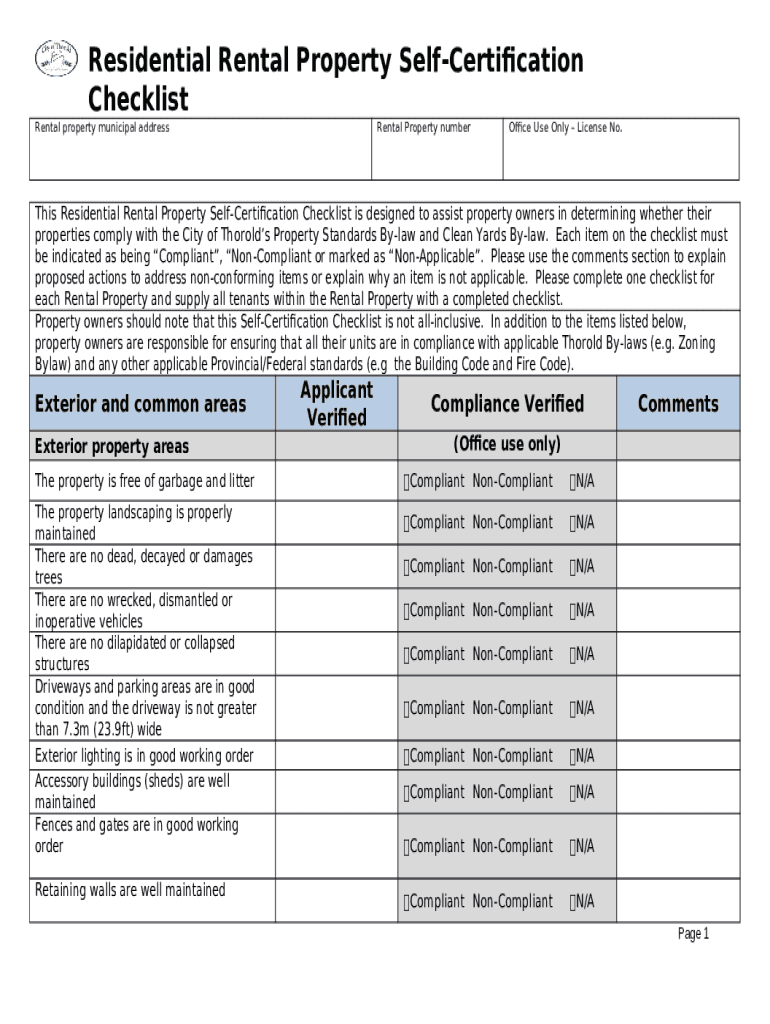 rental housing inspection self-certification program Doc Template ...