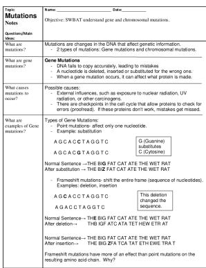 Fillable Online What is a gene variant and how do variants occur? Fax ...