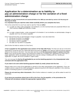 Leasehold 3: Apply to determine liability to pay, and ... Doc Template ...