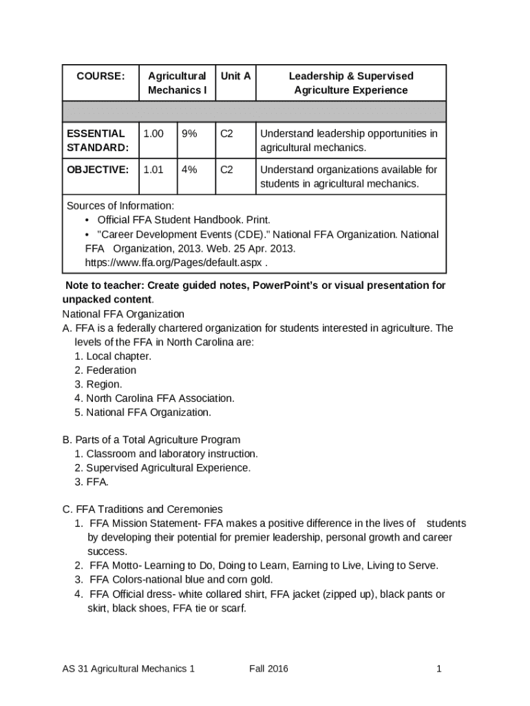 high school agricultural education course codes grades 9-12 Doc ...