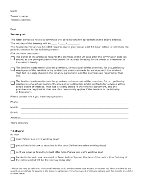 90 days' notice template DOCX, 14 KB - Tenancy Services Doc Template ...