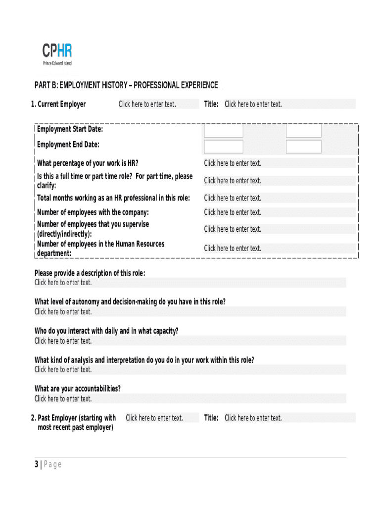 Validation of Experience (VOE) Assessment - CPHR PEI Doc Template ...