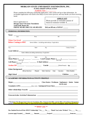 Scholarship Application Agreement Doc Template | pdfFiller