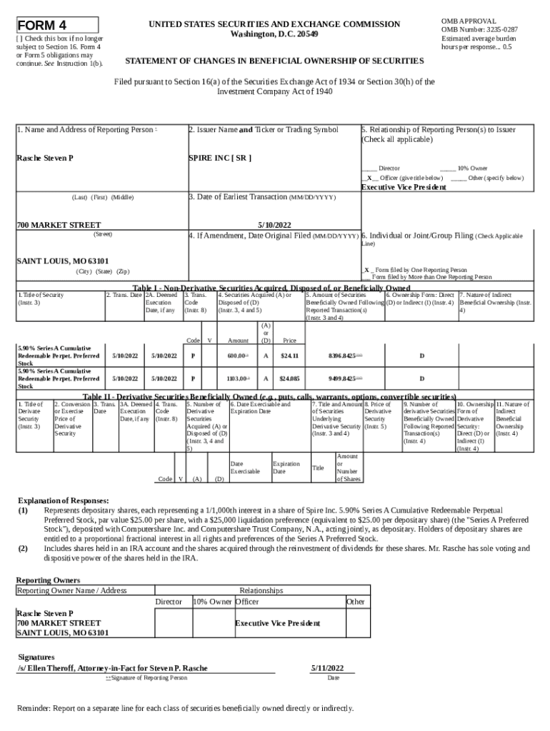 SPIRE INC (: 4, Received - cloudfront.net Doc Template | pdfFiller