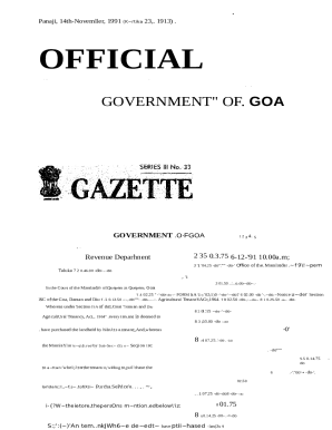 No.2 GOVERNMENT OF GOA Doc Template | pdfFiller